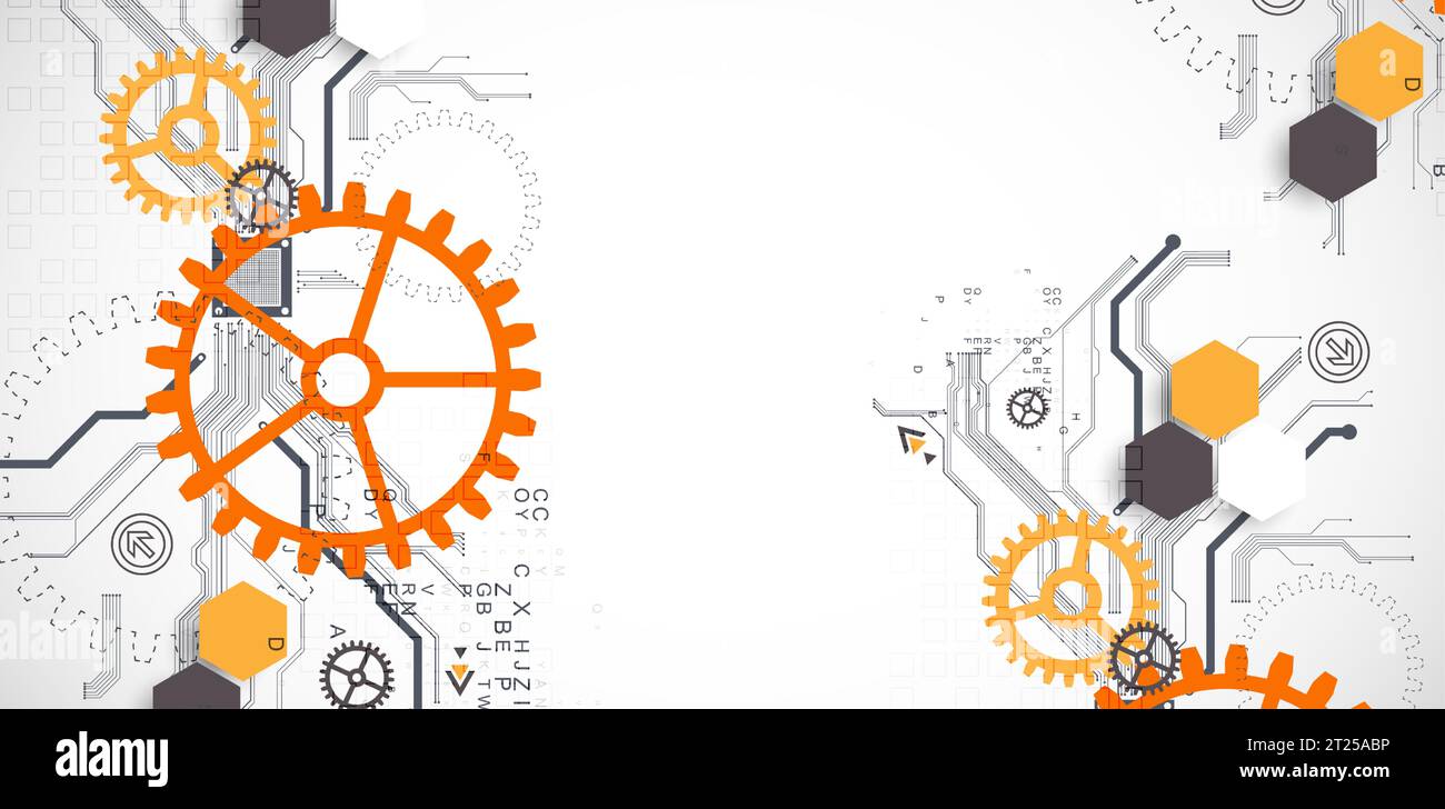 Abstract technology background. Cogwheels ART theme. Vector illustration Stock Vector Image ...