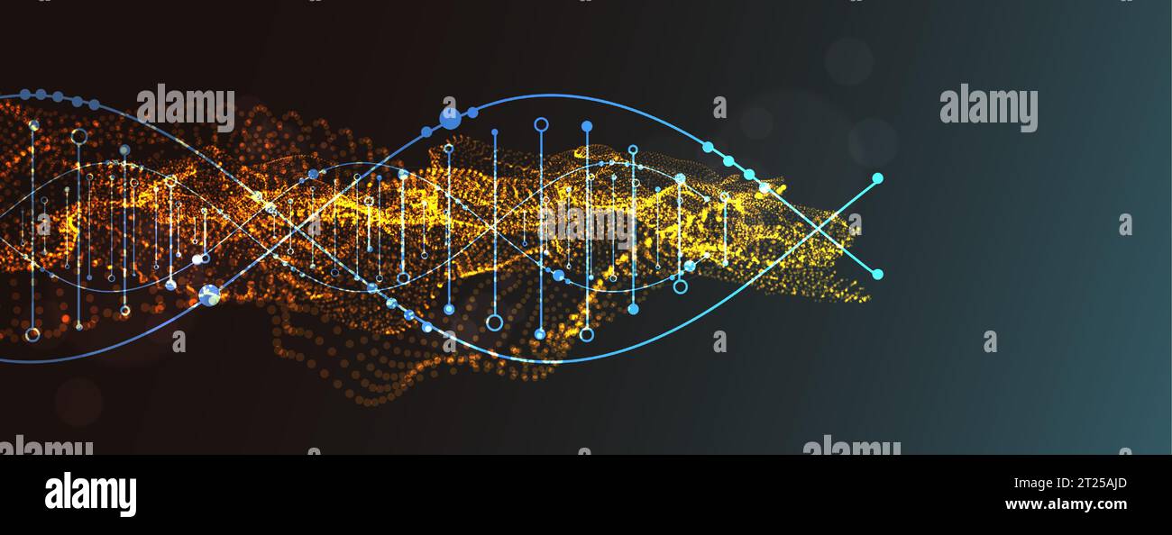 Science template, abstract background with a DNA molecules. Vector ...