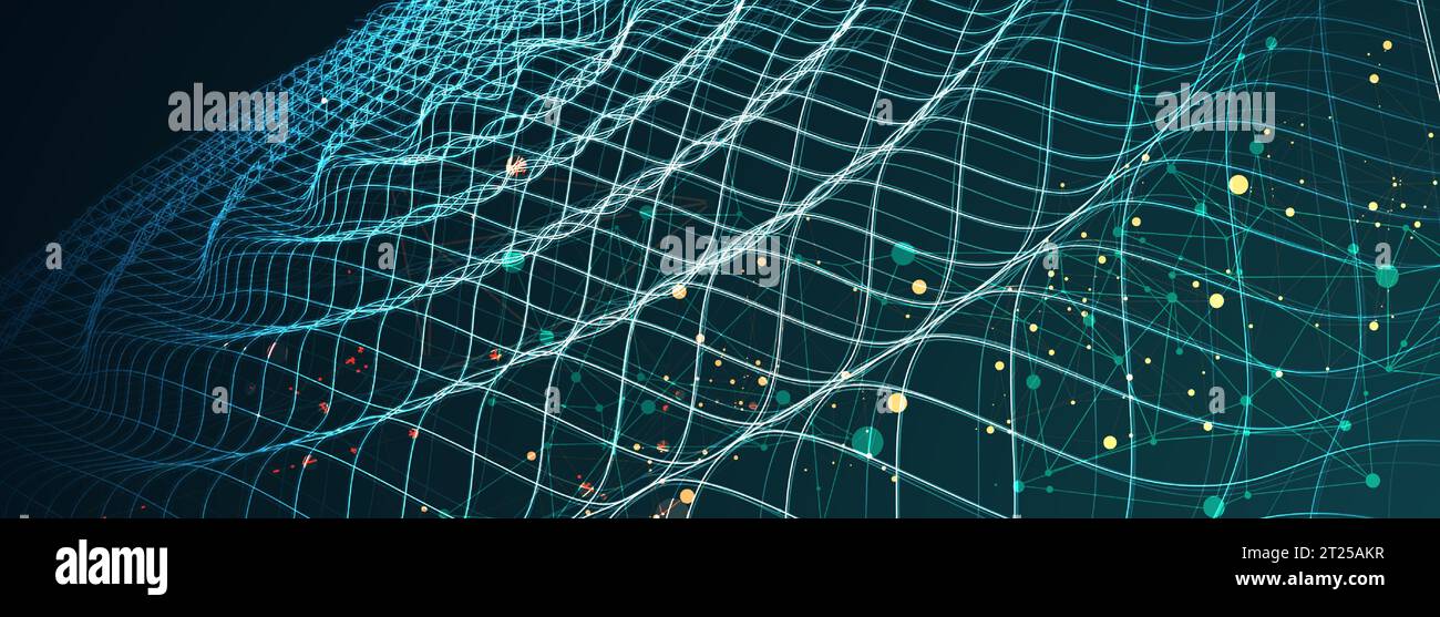 Template for science and technology presentation. Plexus style ...