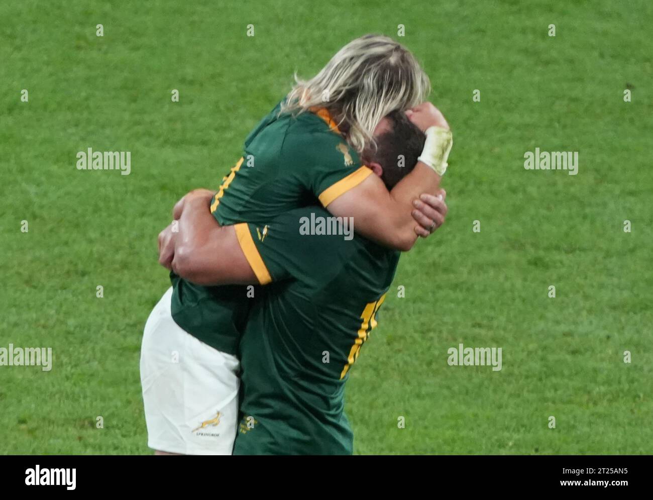 Celebration Victory Faf de Klerk of South Africa during the World Cup ...