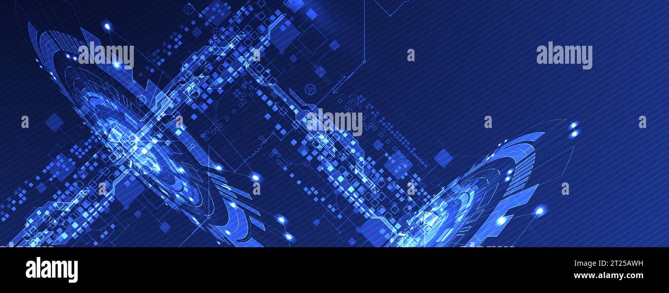 Abstract technology concept. Circuit board, high computer color ...