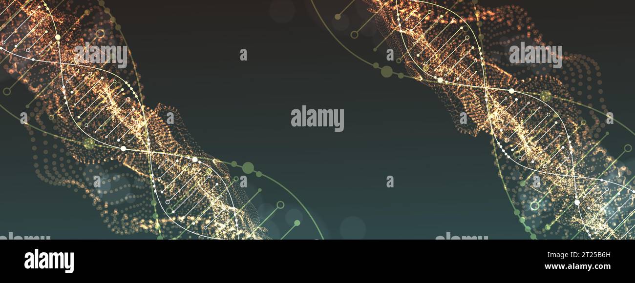 Science template, abstract background with a DNA molecules. Vector ...