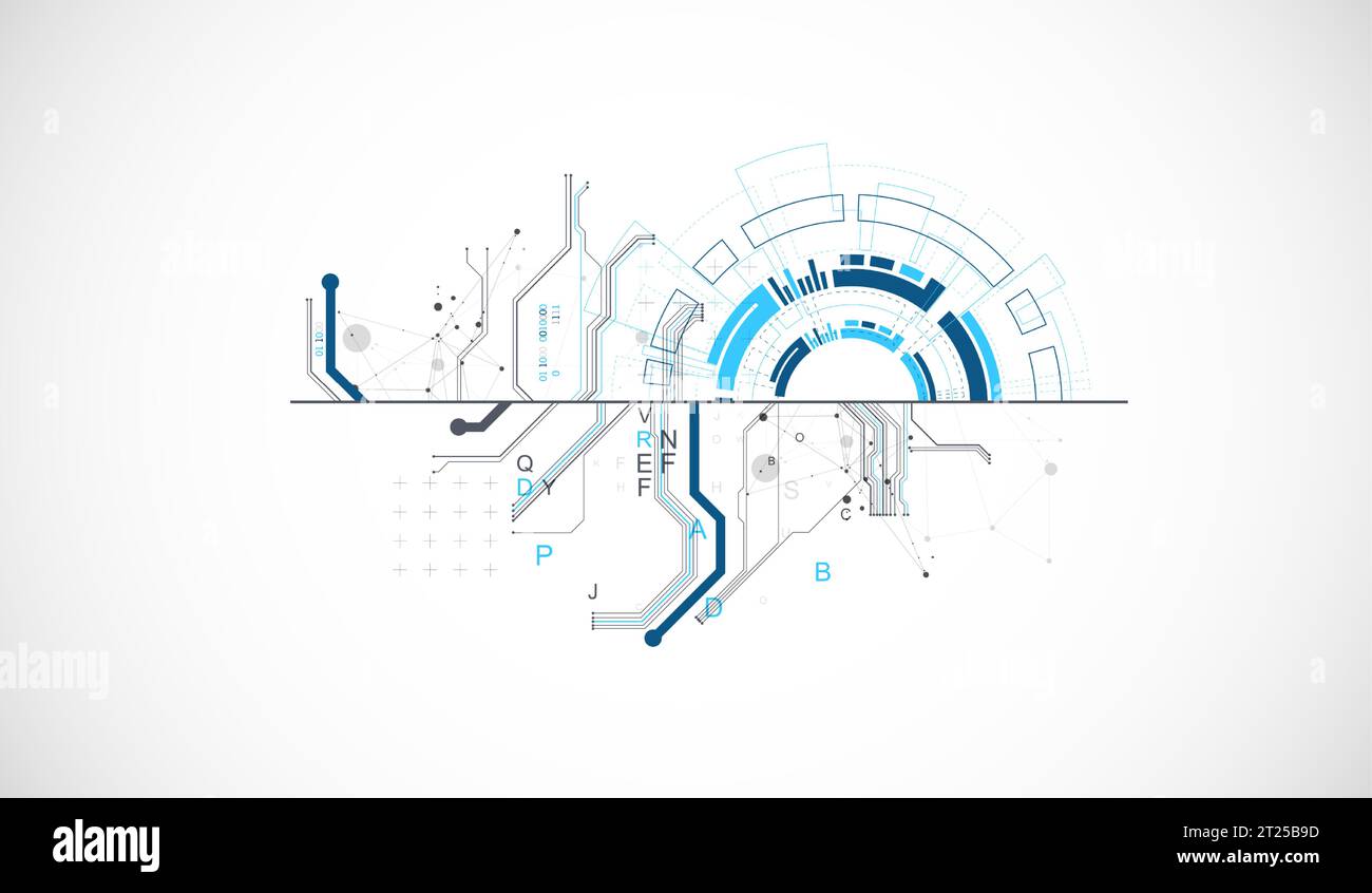 Scientific And Technological Art Concept Abstract Background With
