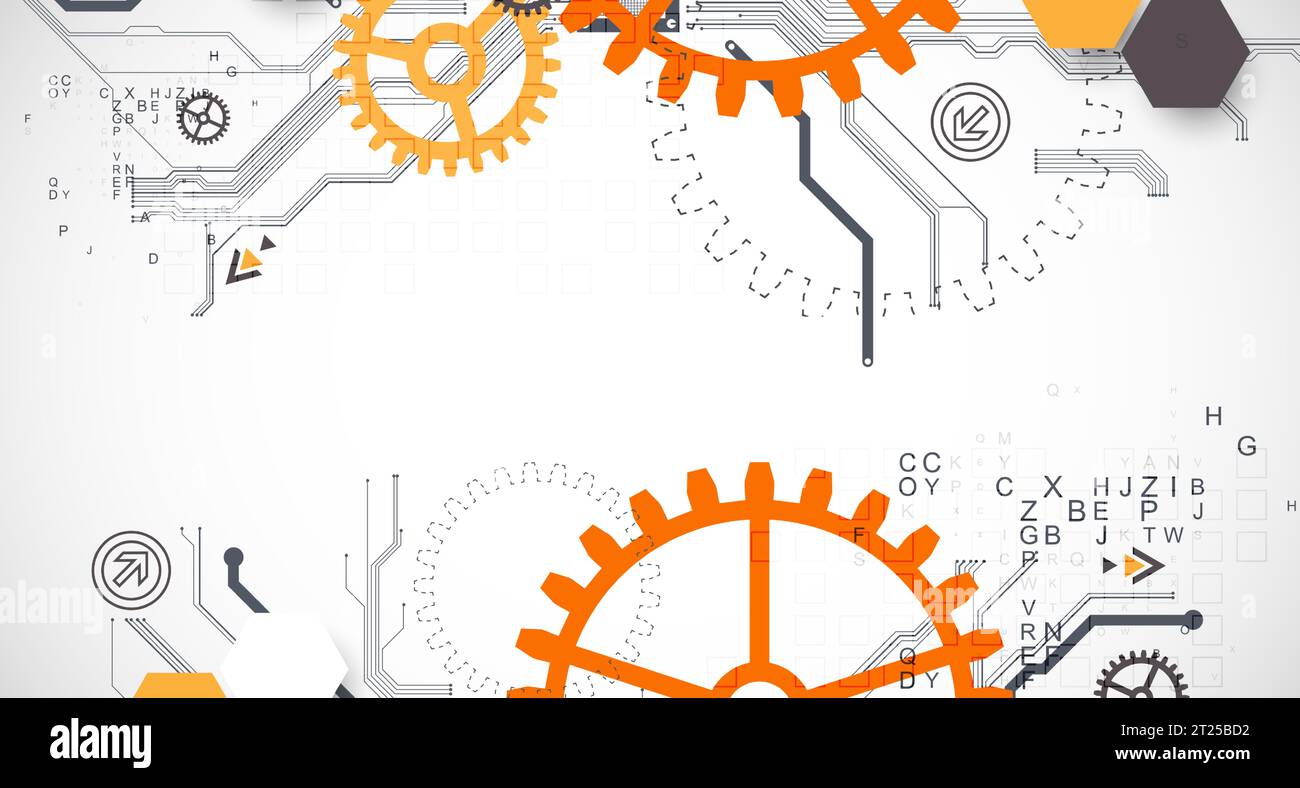 Abstract technology background. Cogwheels ART theme. Vector illustration Stock Vector Image ...