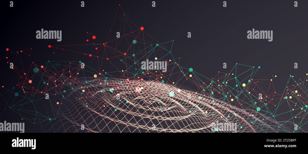 Template for science and technology presentation. Plexus style ...