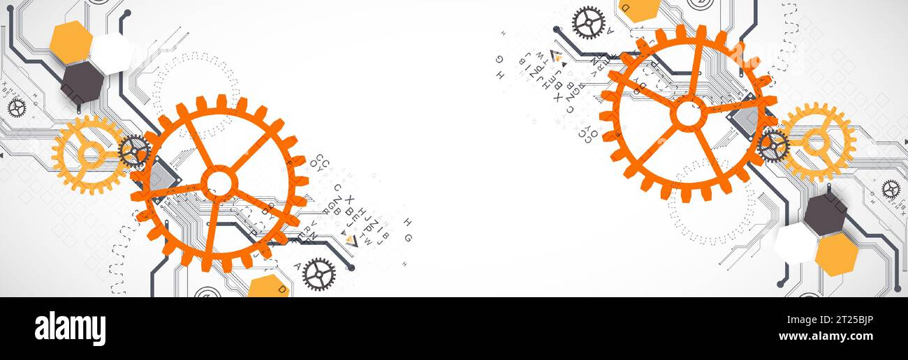 Abstract technology background. Cogwheels ART theme. Vector illustration Stock Vector Image ...