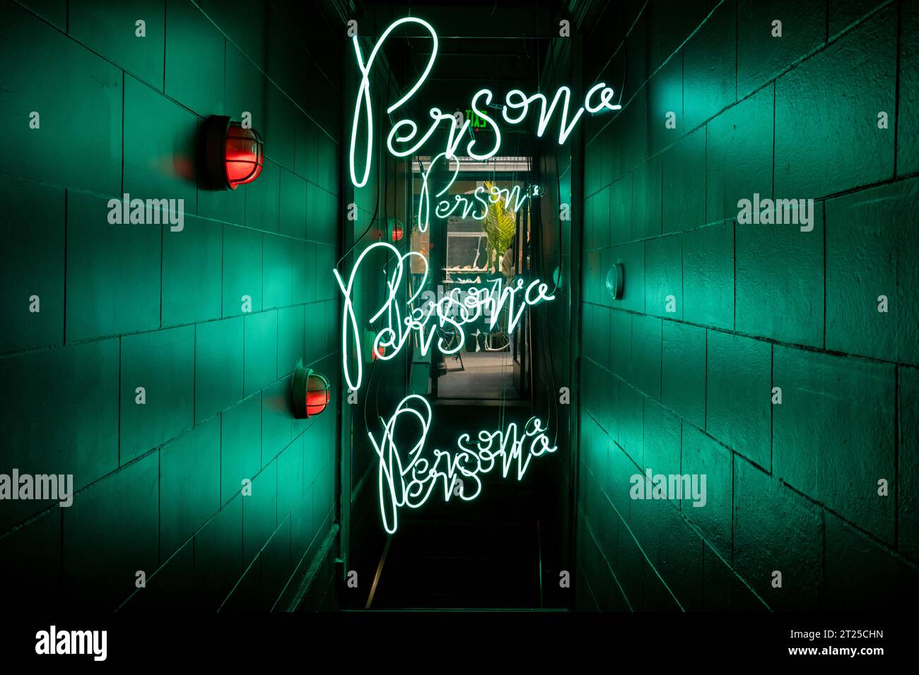 SAN FRANCISCO, USA - April 22, 2023: Entrance of social club cocktail ...