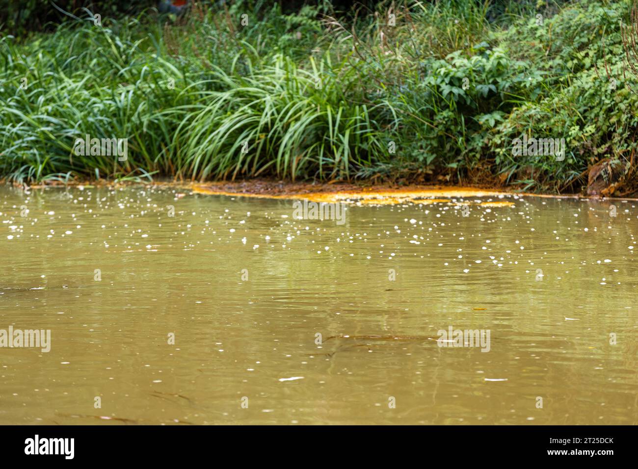 Spremberg, Germany. 23rd Sep, 2023. Ocher-colored, the Spree flows to ...
