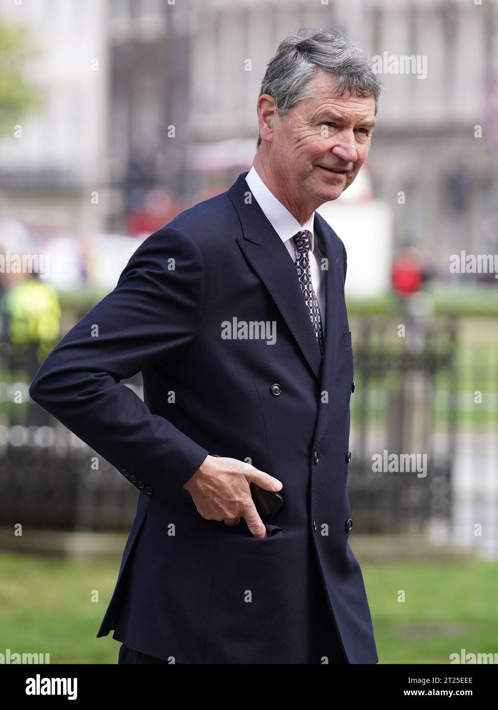 Vice Admiral Sir Tim Laurence arrives for a Service of Thanksgiving for ...