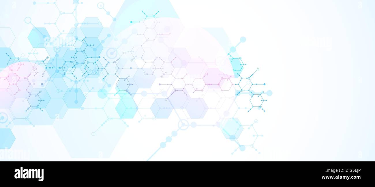 Modern science or technology abstract background using hexagonal shapes ...