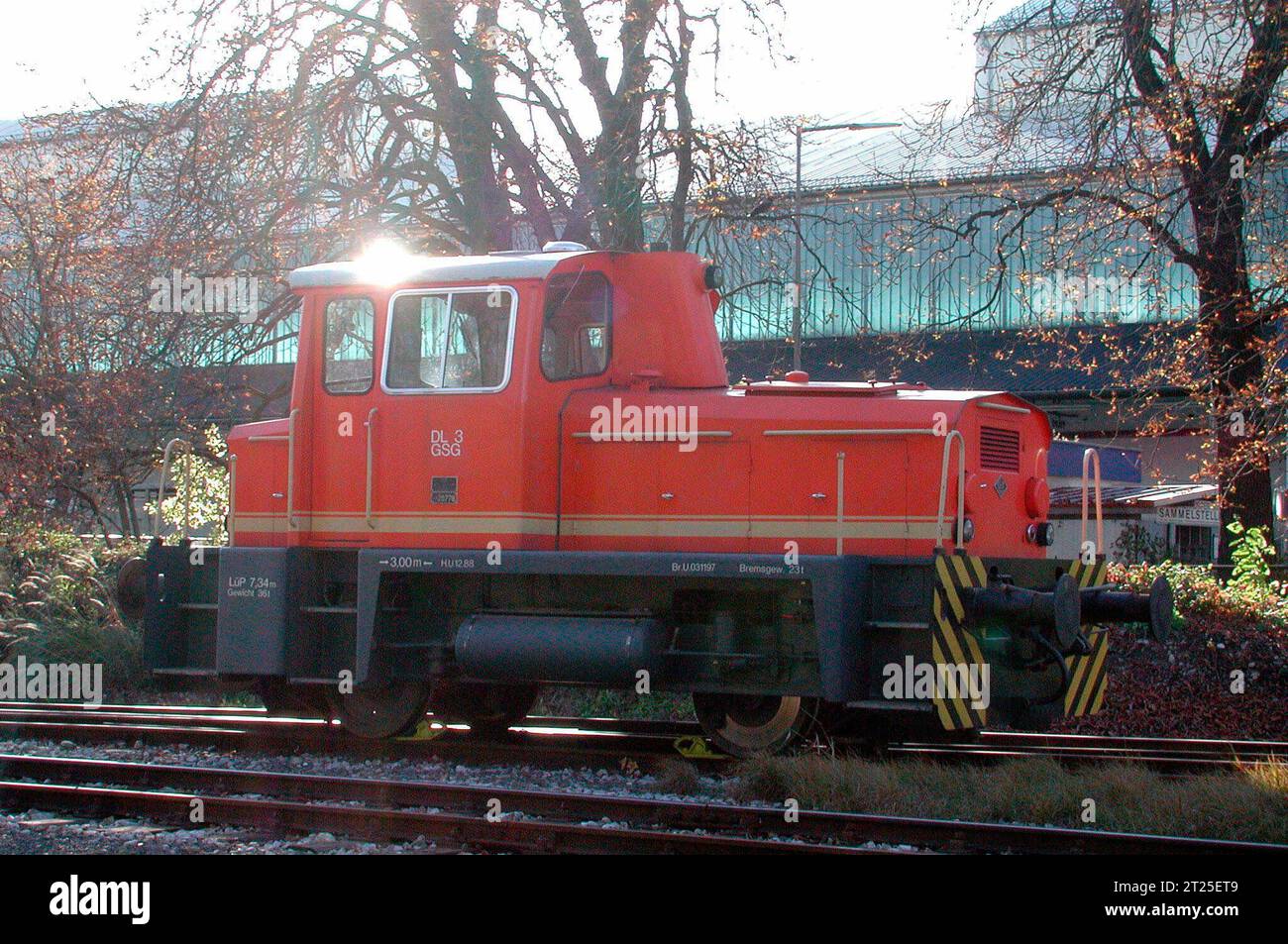 a OEBB locomotive or engine, a rail transport vehicle for train ...