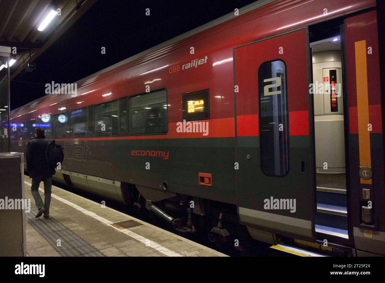a OEBB locomotive or engine, a rail transport vehicle for train ...