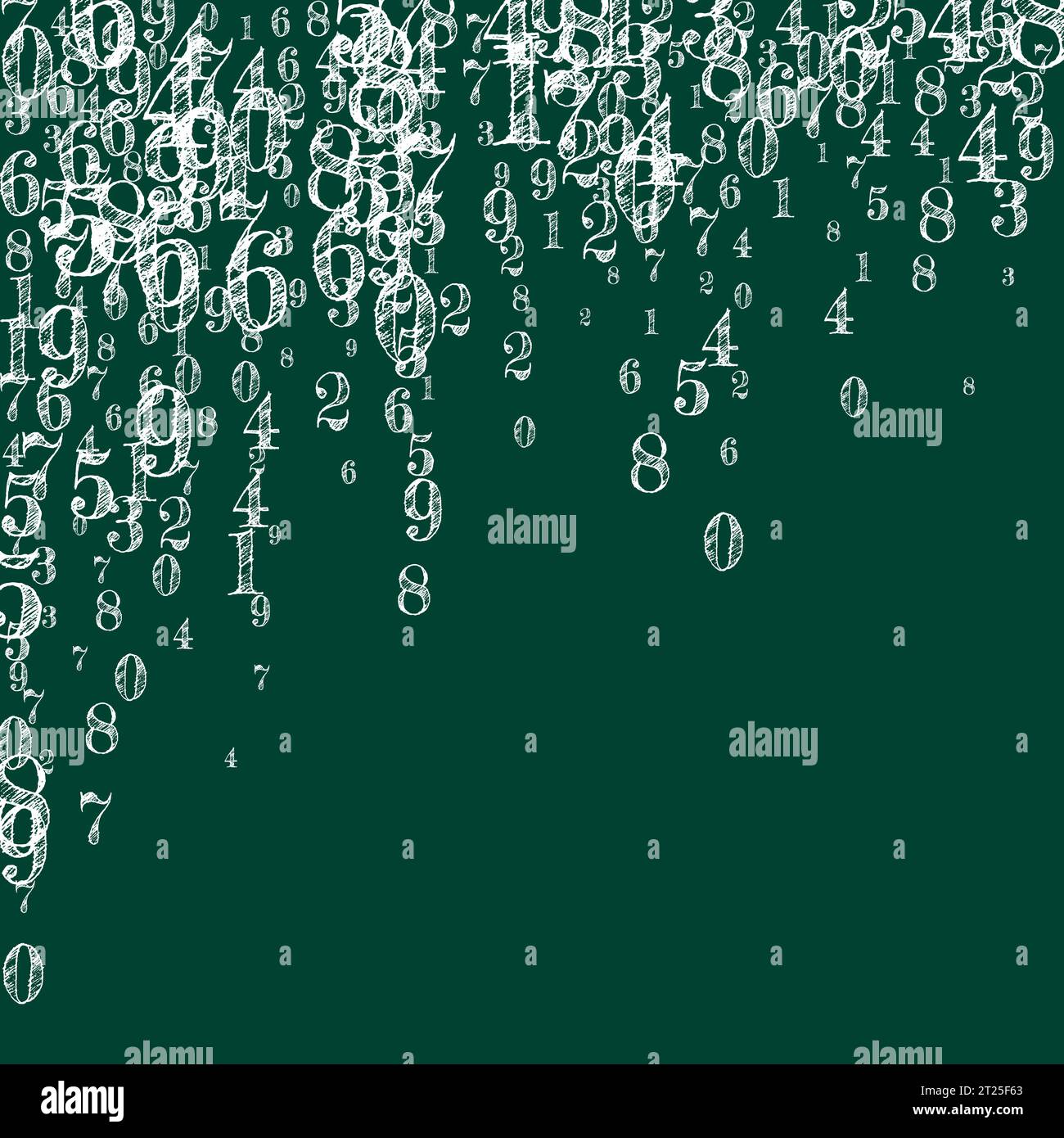 Falling numbers. Math study concept with flying digits. Back to school ...
