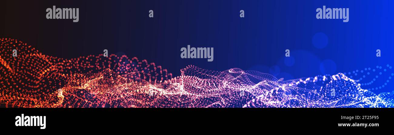 Abstract background. Particles liquid dynamic flow. Trendy fluid cover ...