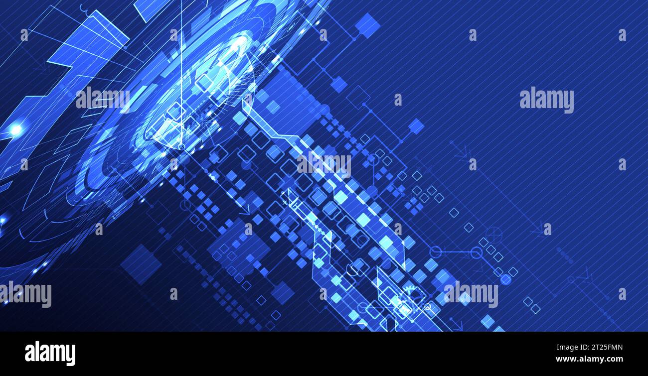 Abstract technology concept. Circuit board, high computer color ...