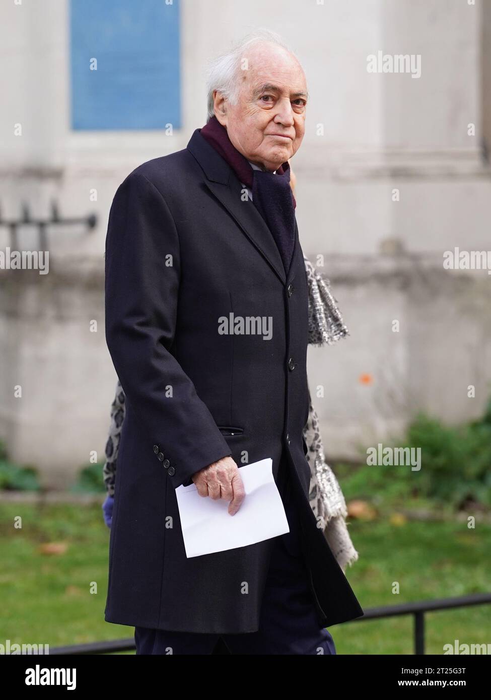 Lord Michael Howard arrives for a Service of Thanksgiving for the life ...