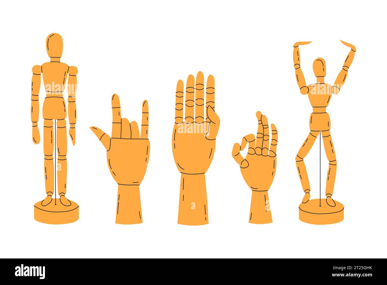 Wooden mannequin hand Stock Vector Images - Alamy