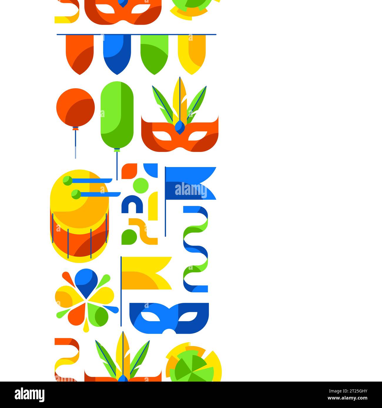 Carnival party pattern. Mardi Gras illustration for traditional holiday ...