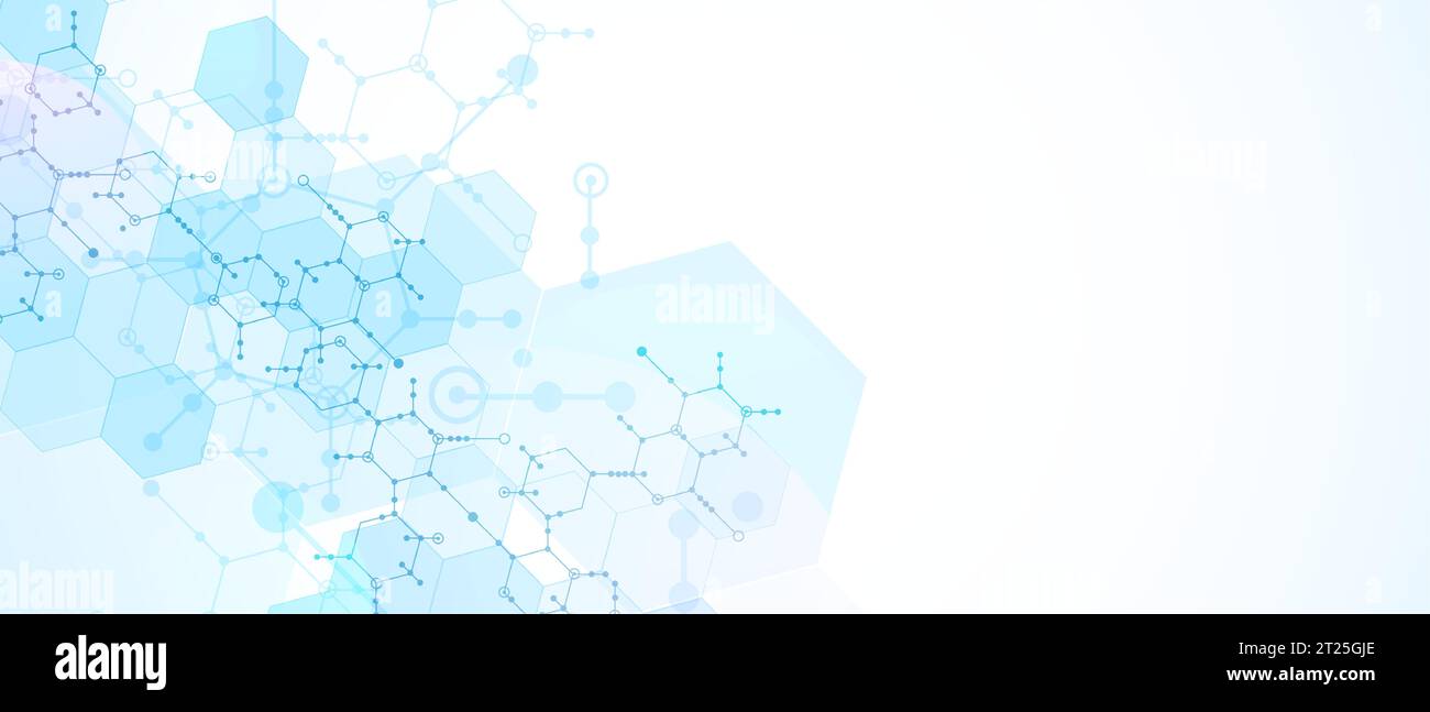 Modern science or technology abstract background using hexagonal shapes ...