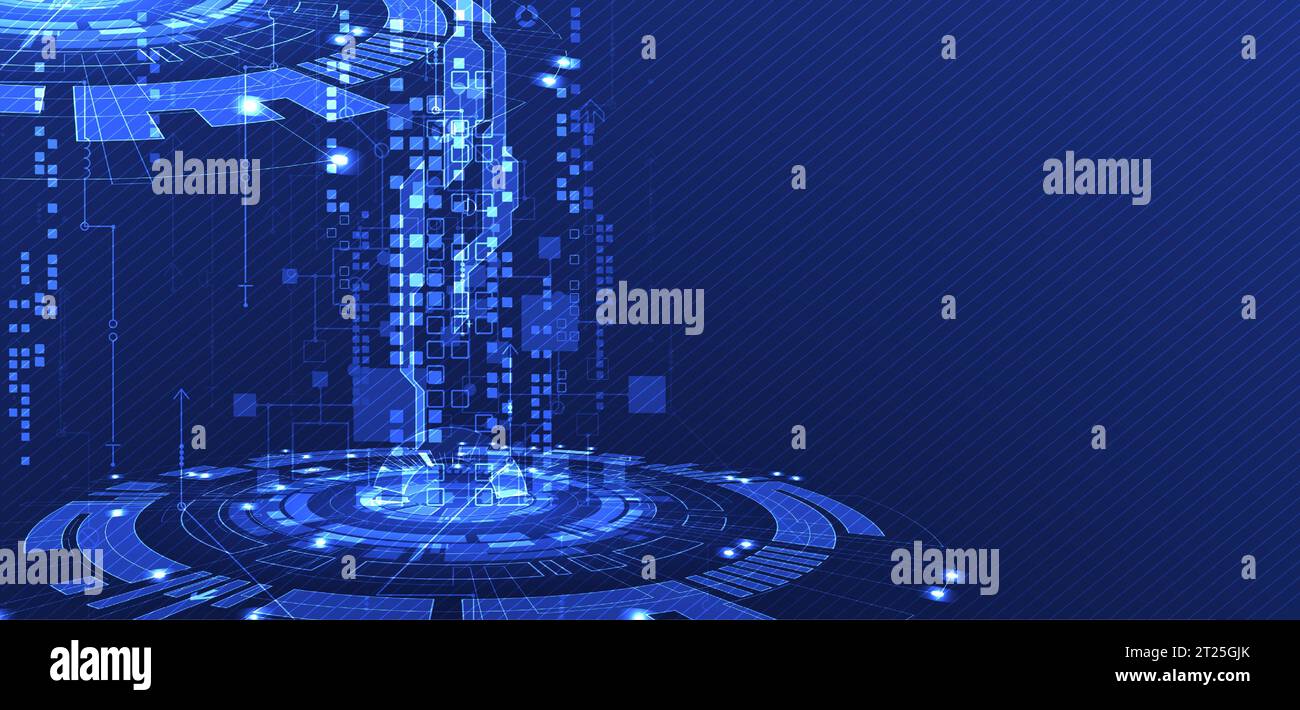 Abstract technology concept. Circuit board, high computer color ...