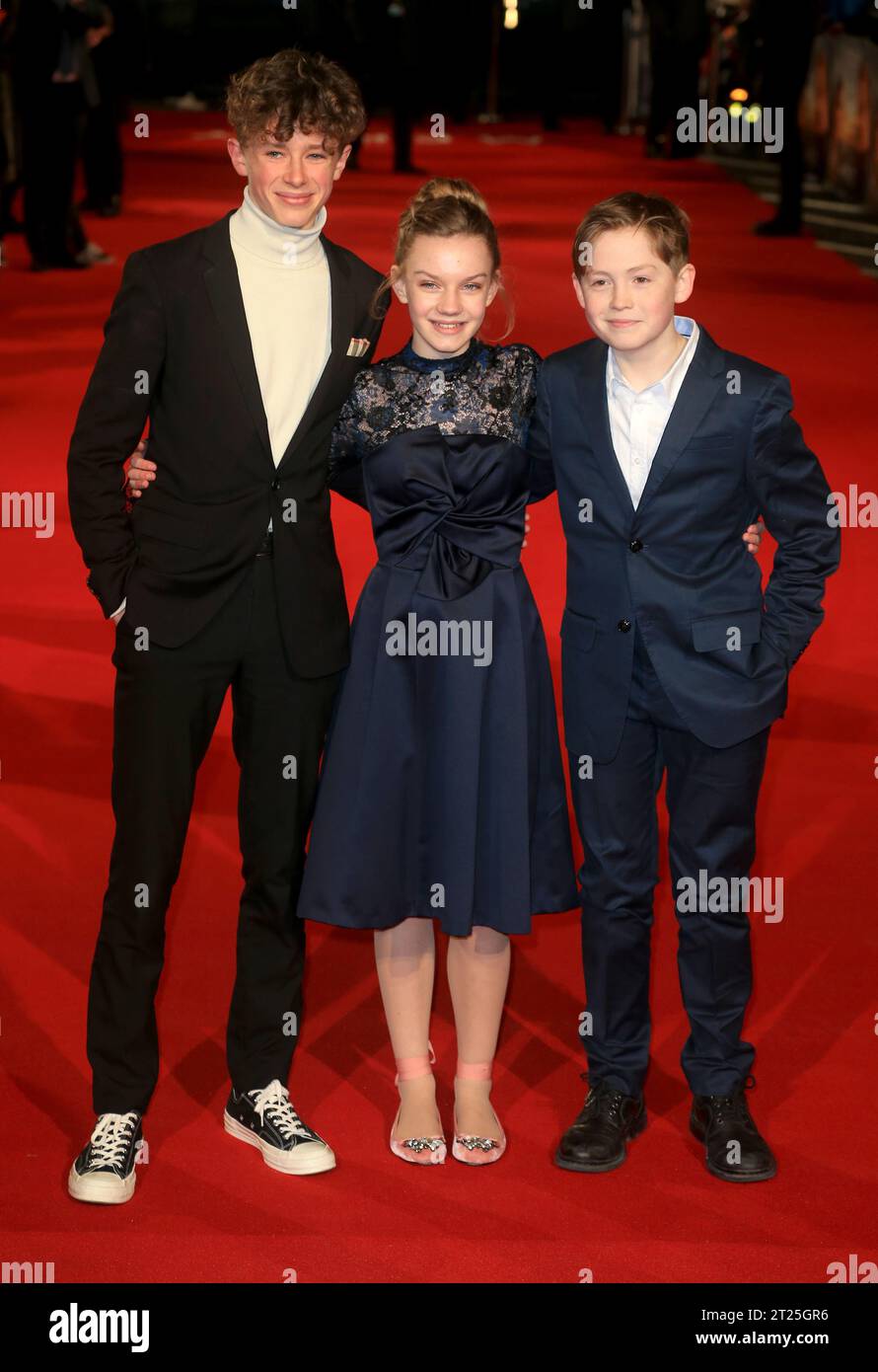 London, UK. 06th Feb, 2018. Finn Elliot, Eleanor Stagg and Kit Connor ...
