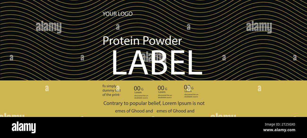 Bottle label, Package template design, Label design, protein label ...