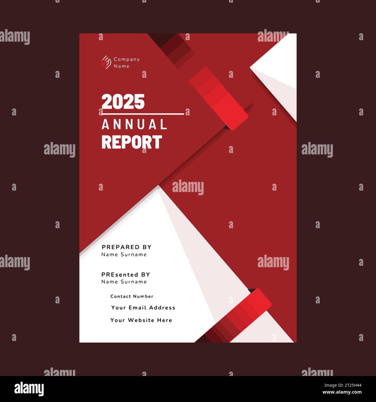 Company Annual Report Brochure Flyer Design Vector Template Stock