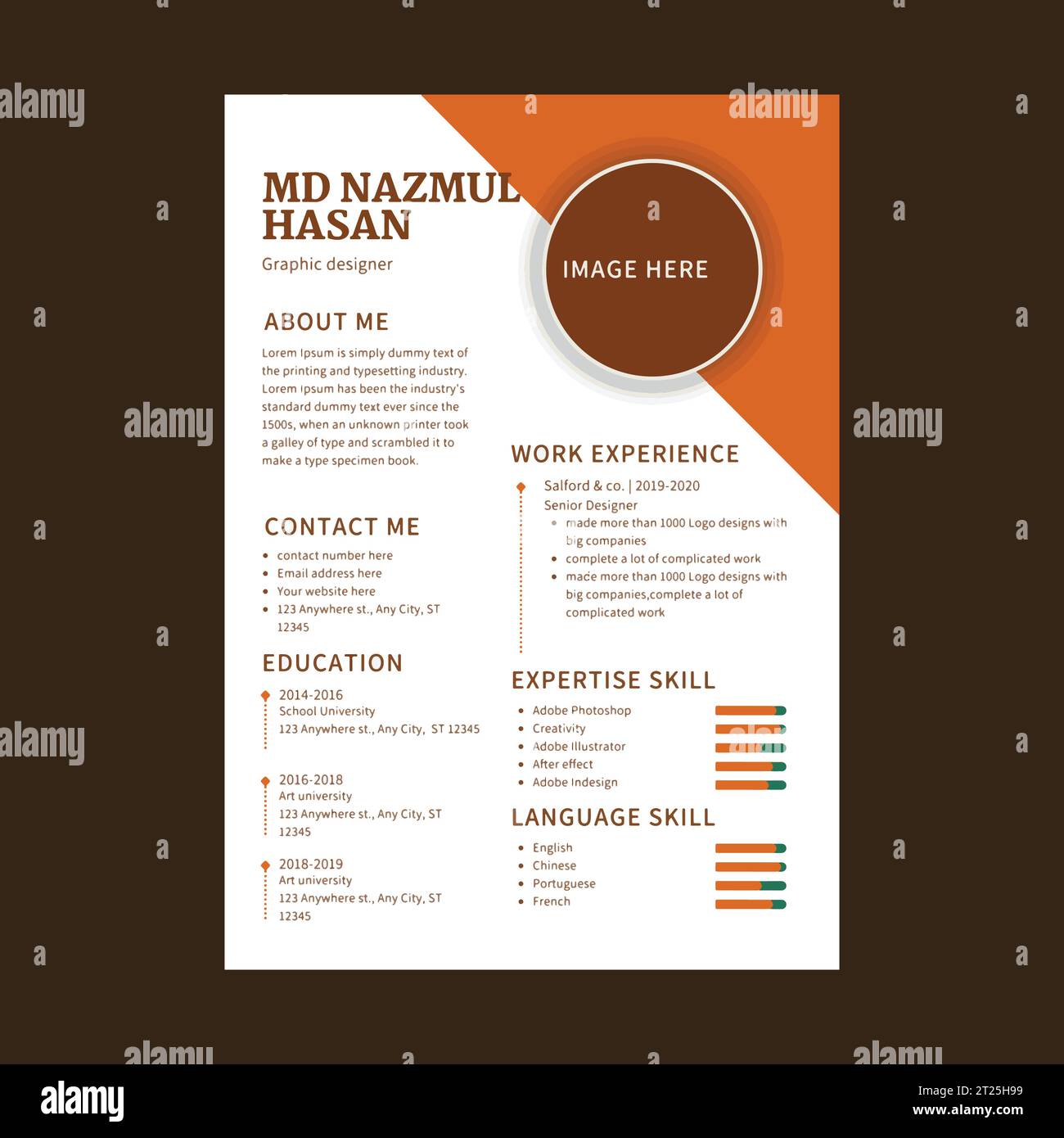 Cv template hi-res stock photography and images - Alamy