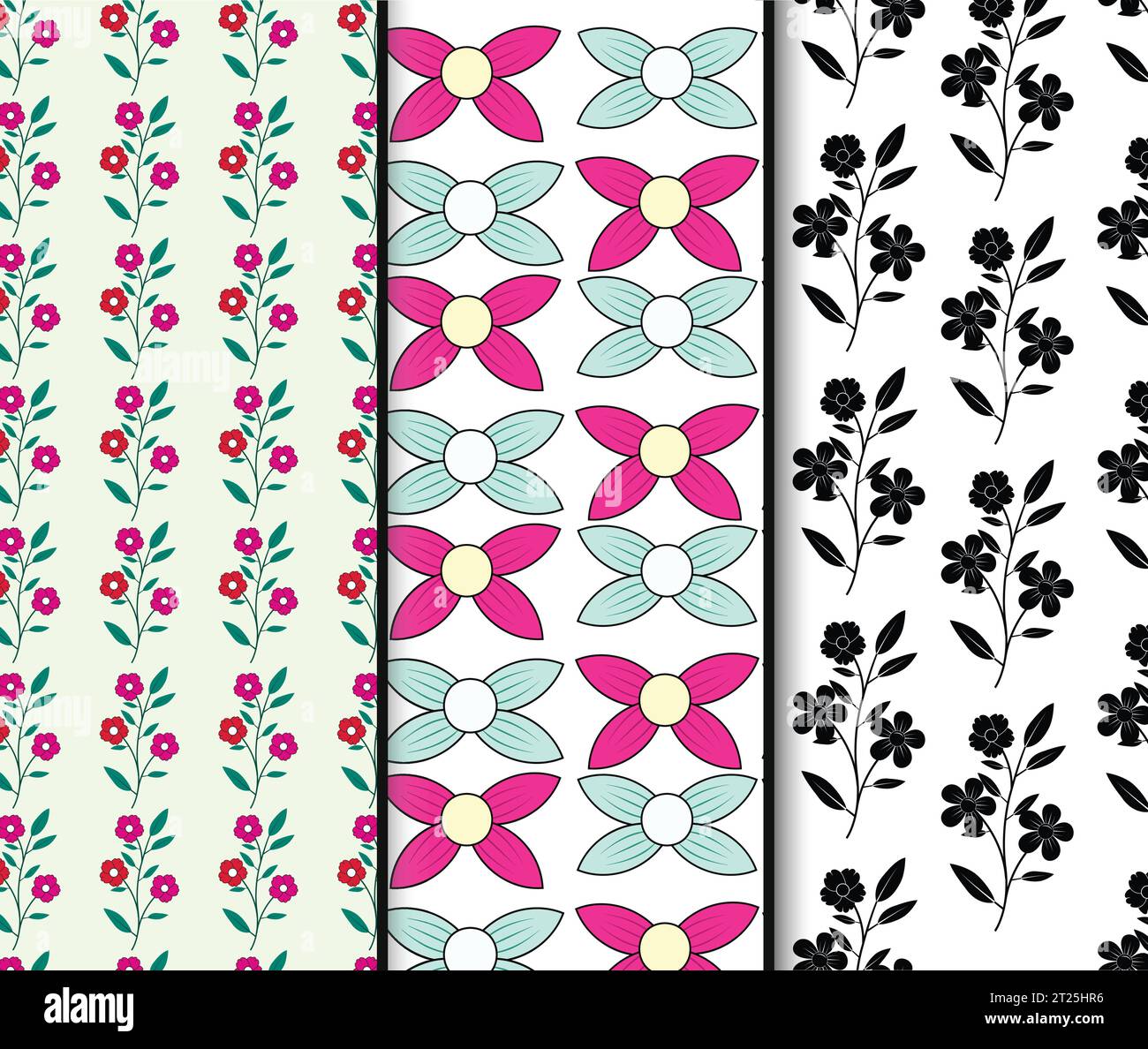 flower pattern vector design. pattern background design Stock Vector Image & Art - Alamy