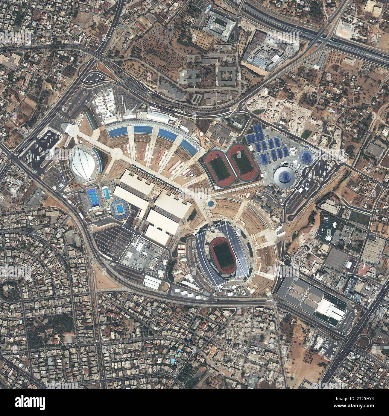 Aerial, state map and satellite view of landscape, nature and city ...