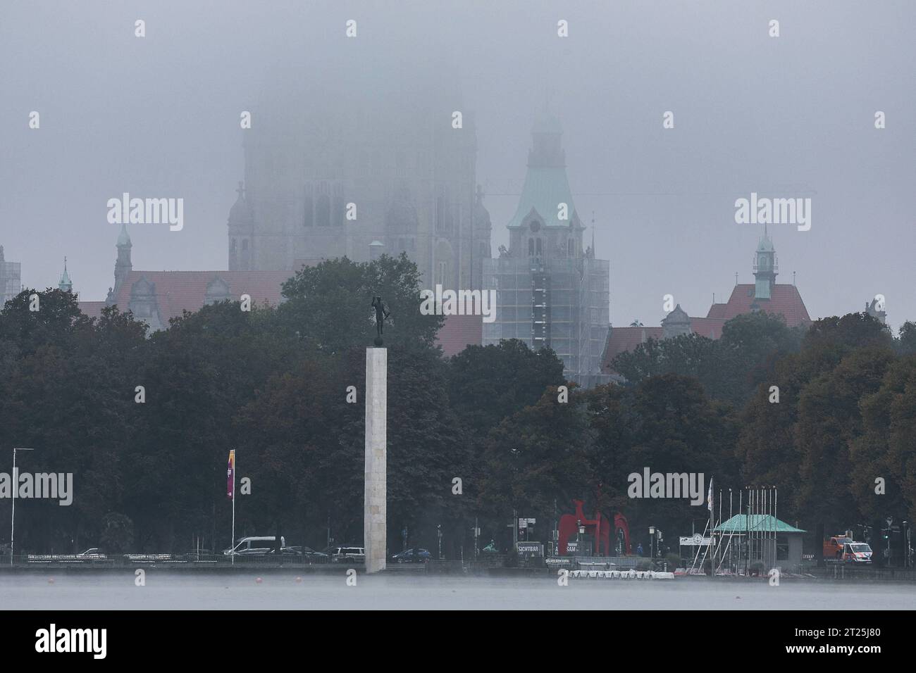 Niedersachsen, Hannover, Wetter, Der Maschsee mit Blick auf das Neue ...