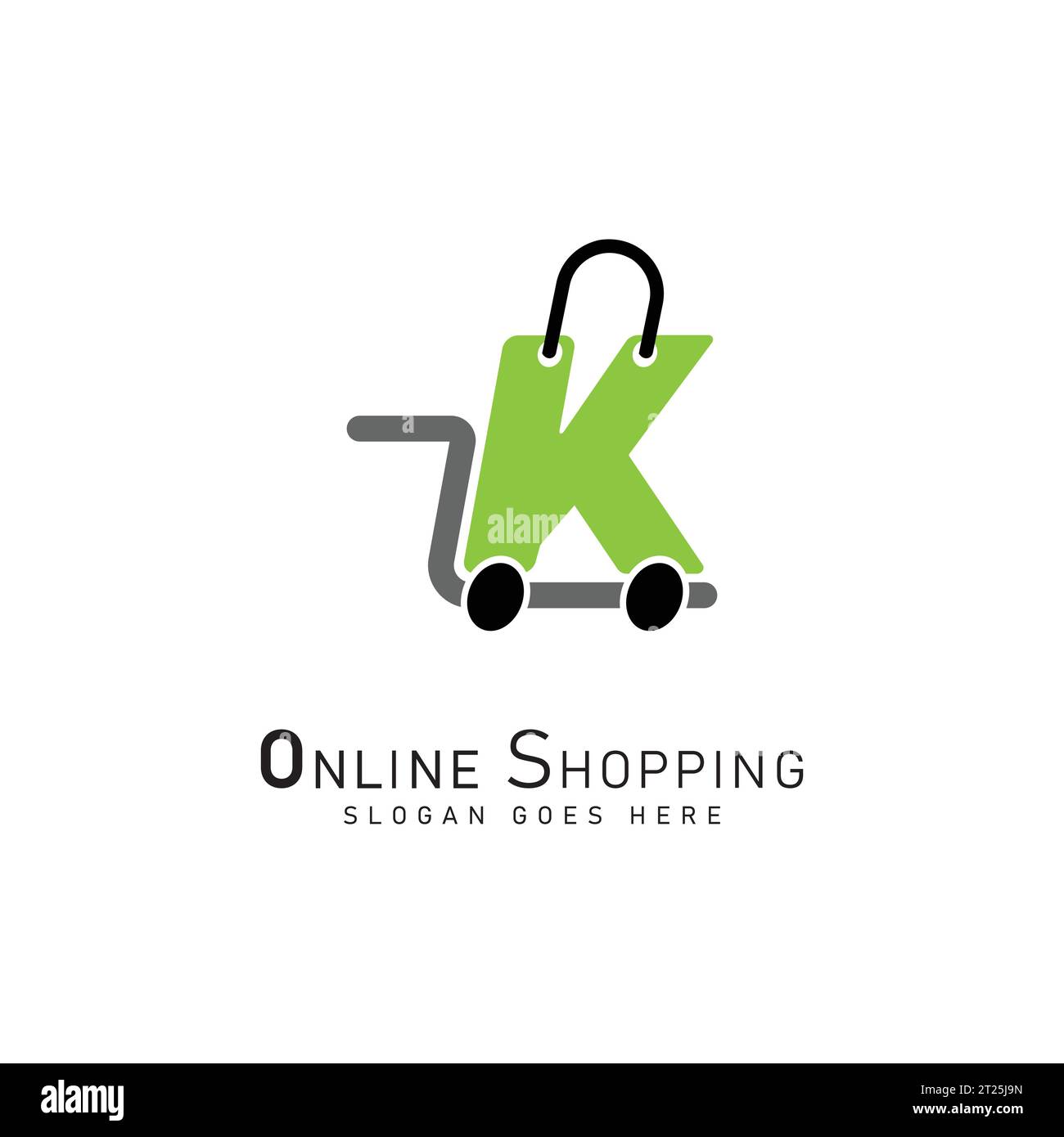 Shopping Cart Letter K Logo. Modern icon symbol template vector design ...