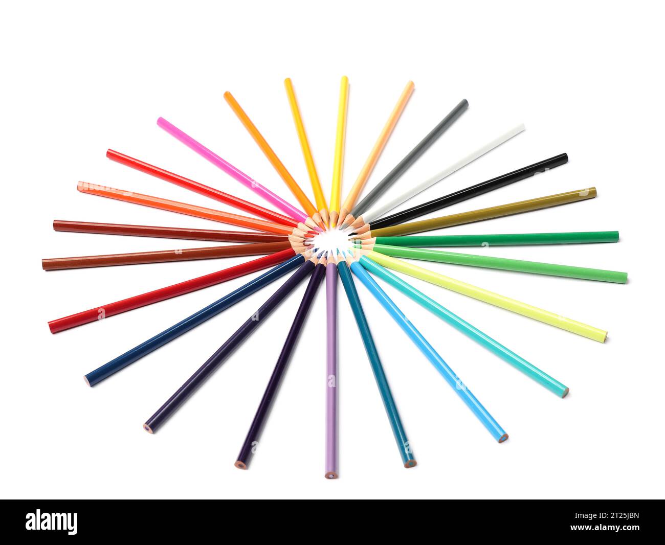 Background colored pencils space Cut Out Stock Images & Pictures - Alamy
