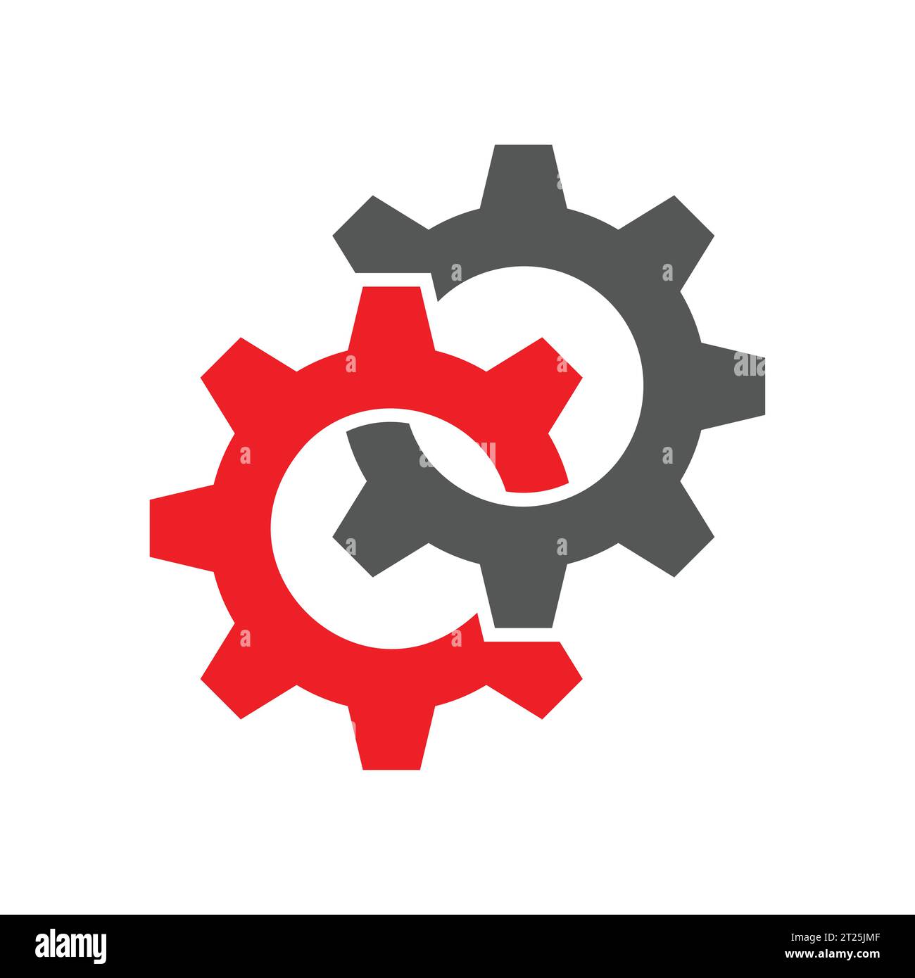 Two colorful gears. Industry development, engine work, business ...