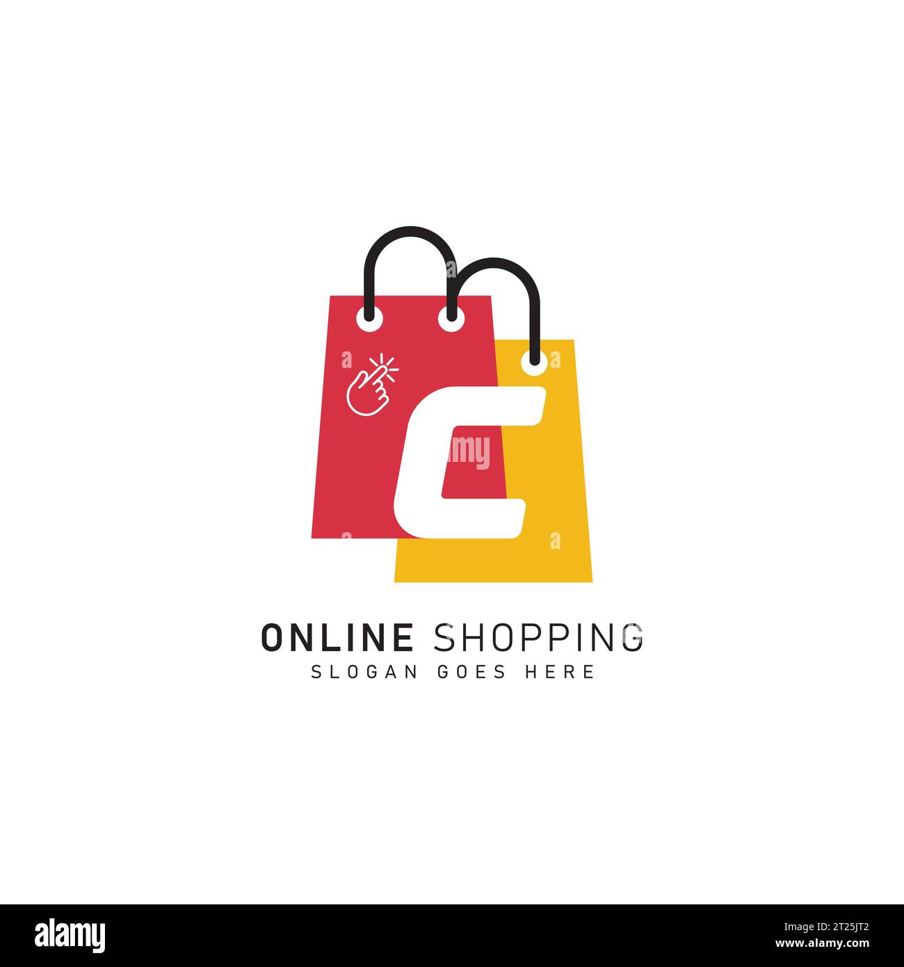 Shopping Bag Logo icon symbol with Letter C. Vector file Alphabet C ...