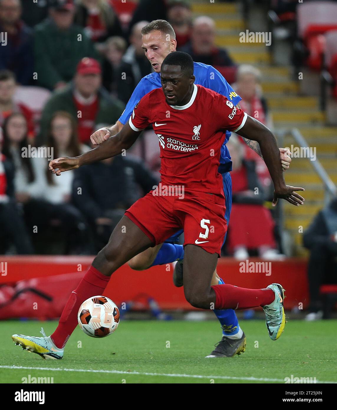 Ibrahima Konate of Liverpool. - Liverpool v Union Saint-Gilloise, UEFA ...
