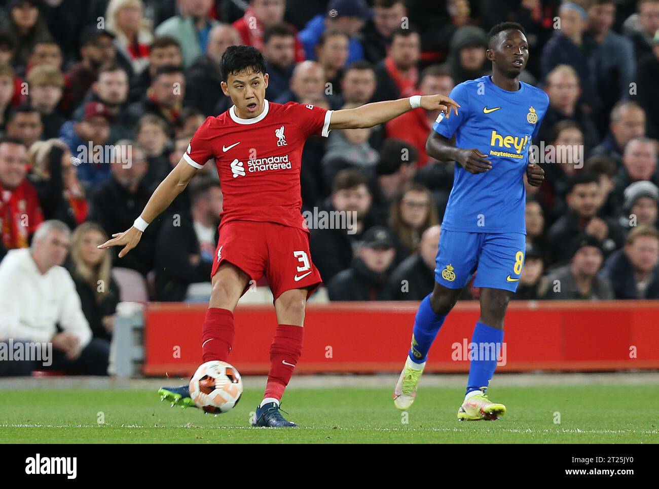 Wataru Endo of Liverpool. - Liverpool v Union Saint-Gilloise, UEFA ...