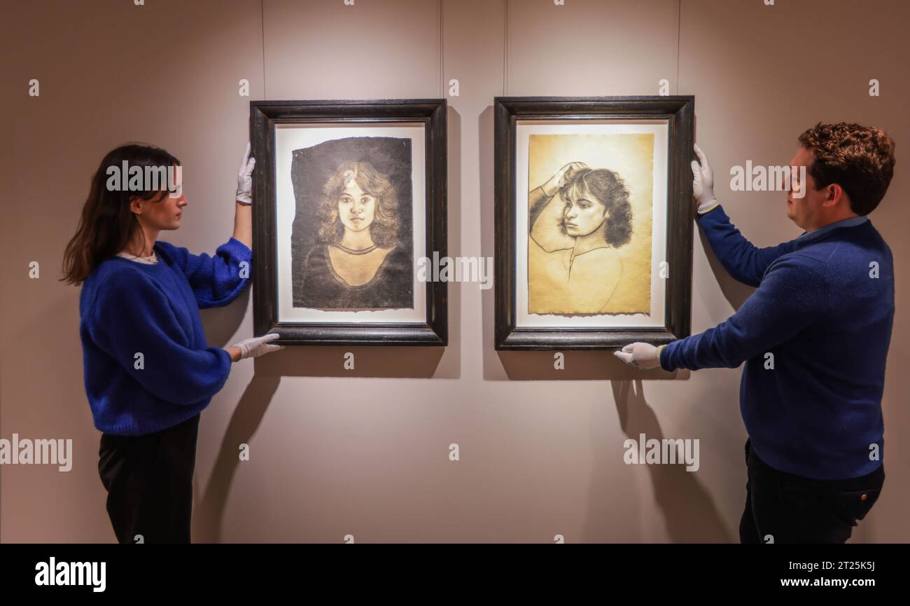 London, UK. 17th Oct, 2023. (L) Dominie at San Felíu, 1978 (R)Dominie ...