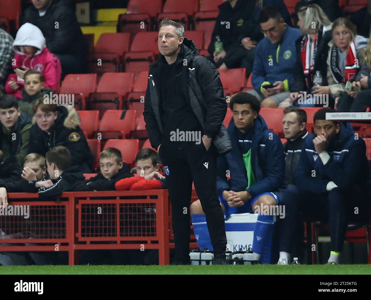 Neil Harris Manager of Gillingham against Charlton Athletic. - Charlton ...