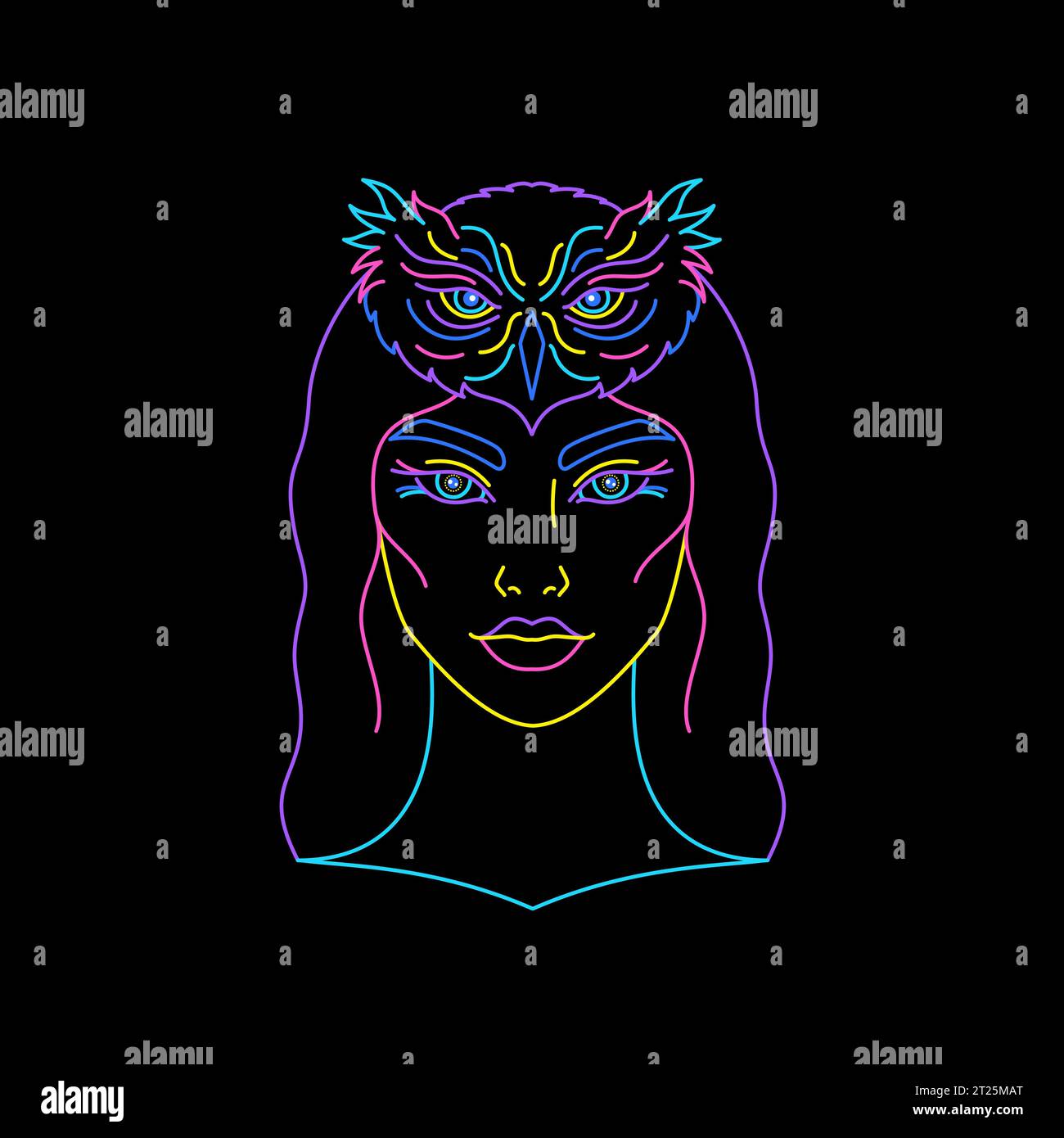 Mysterious face female Stock Vector Images - Alamy