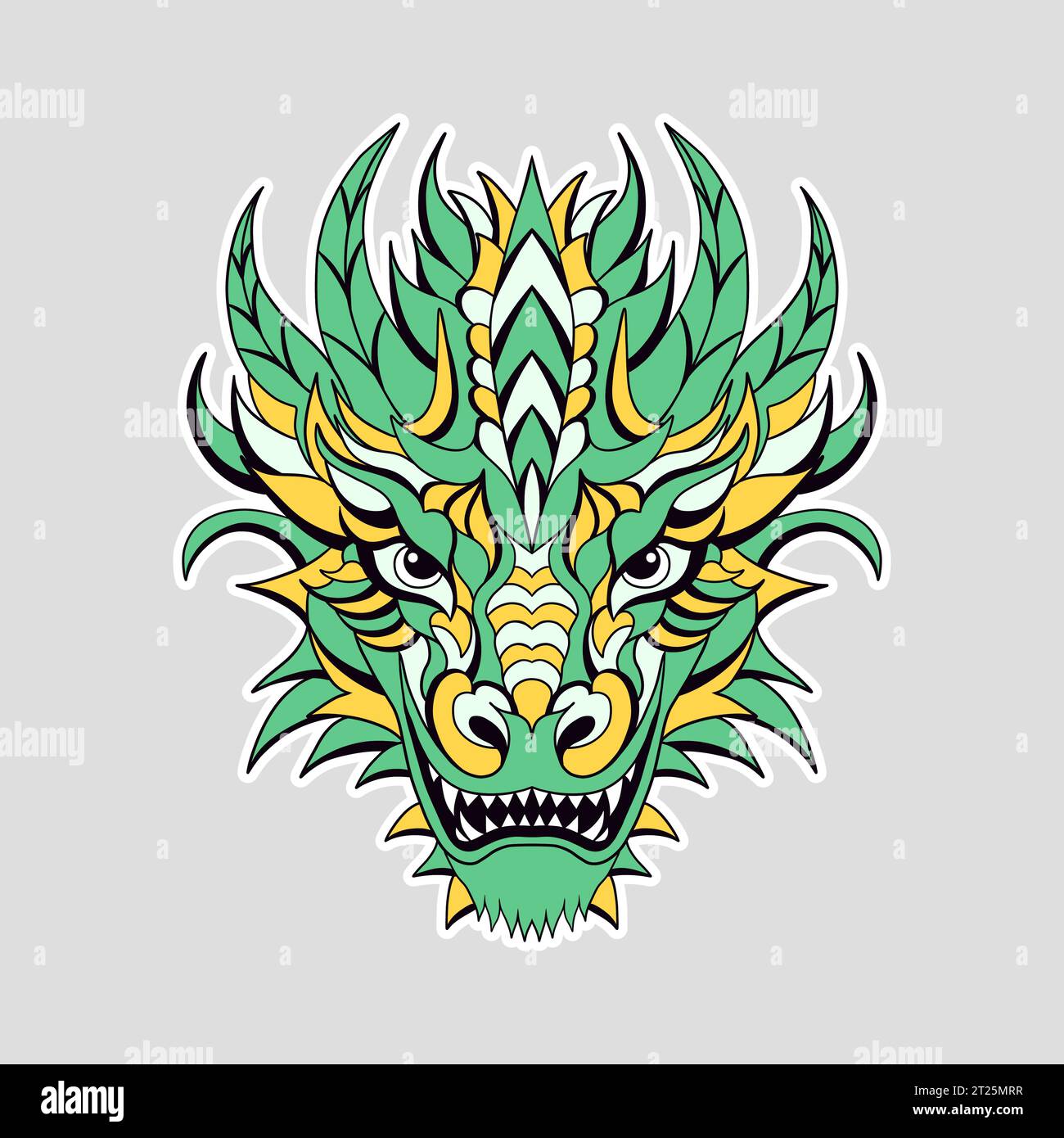 Chinese dragon traditional head Stock Vector Images - Alamy