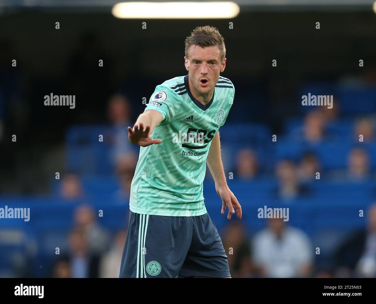 Jamie Vardy of Leicester City against Leicester City. - Chelsea v ...