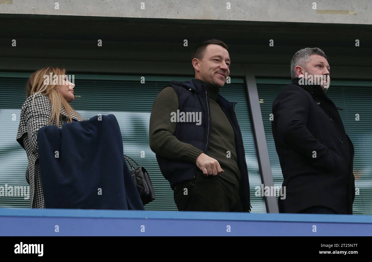 John Terry & Toni Terry watch on from the stands at Stamford Bridge ...