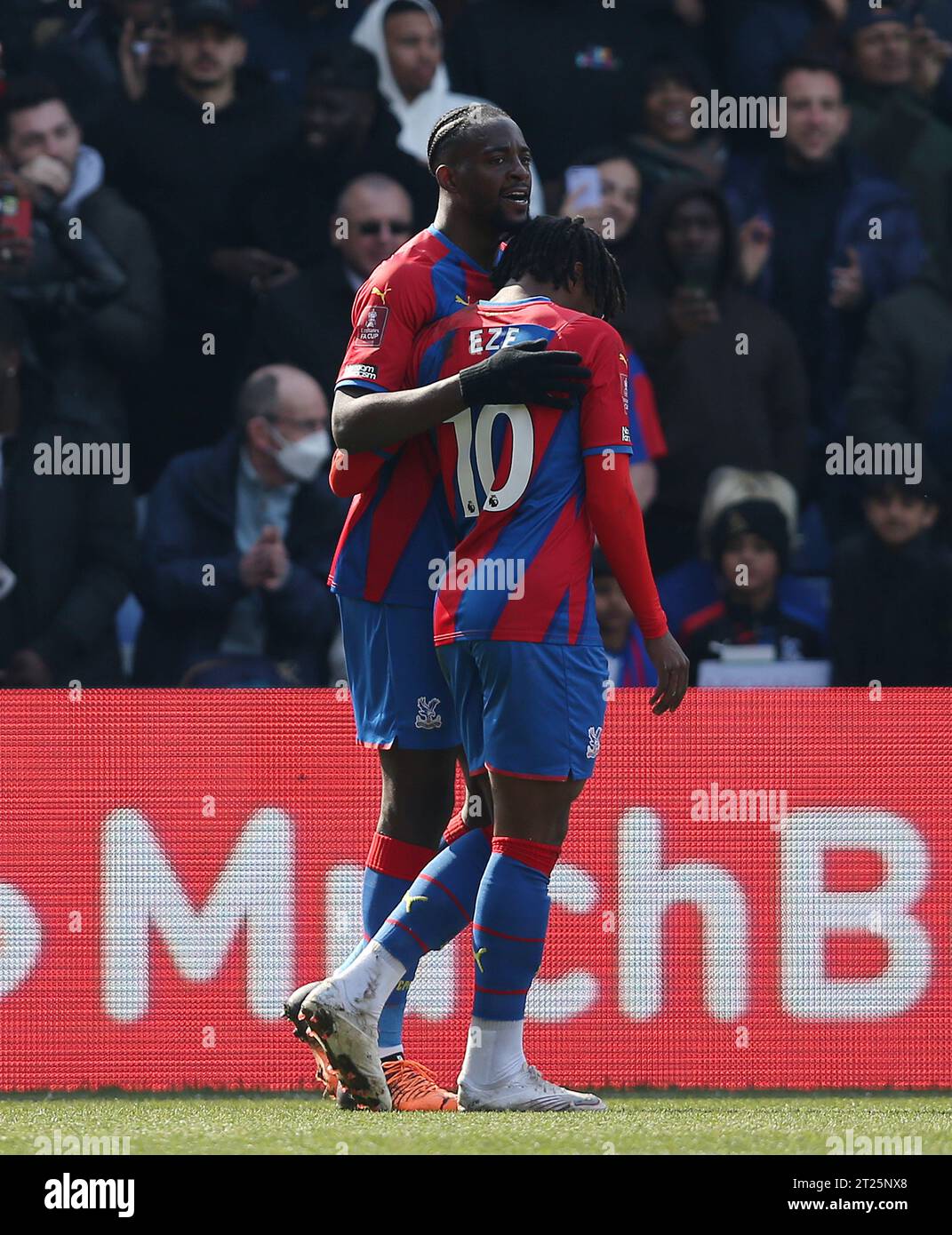 GOAL 2-0, Jean-Philippe Mateta of Crystal Palace goal celebration with ...