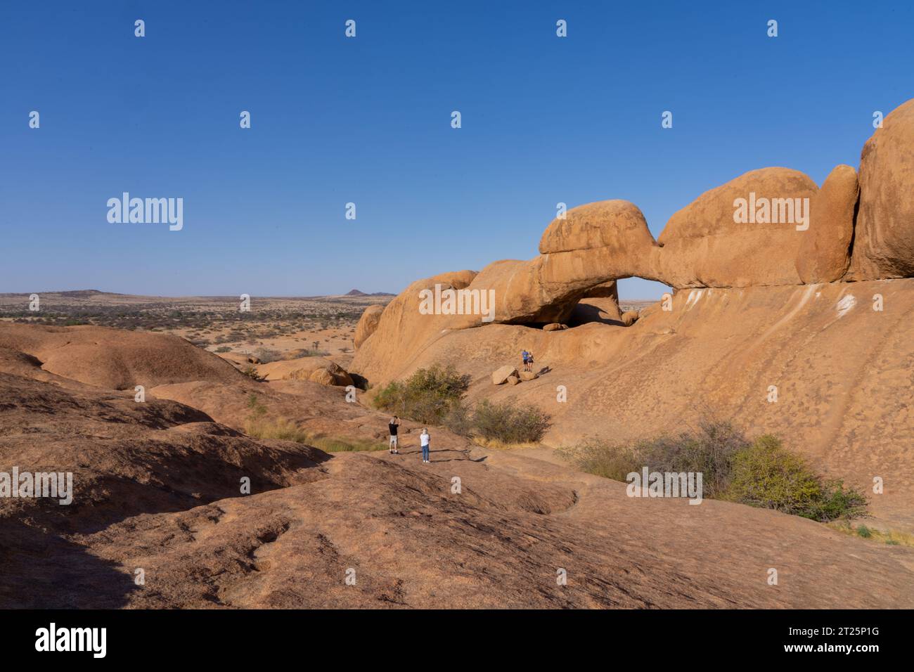 Granite arch. View of a granite arch in a mountainous area. Arches such ...