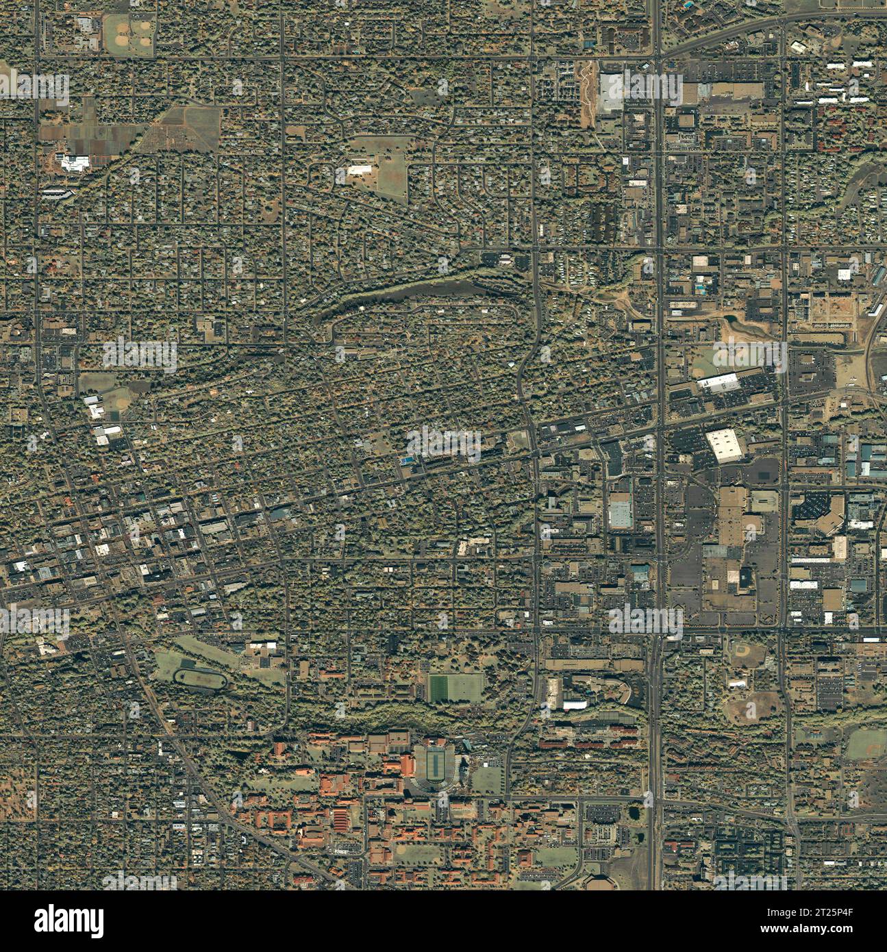 Map, buildings and aerial of city with street lines, residential and ...