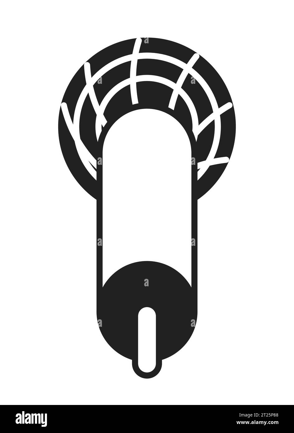 Wireless microphone black and white 2D cartoon object Stock Vector ...