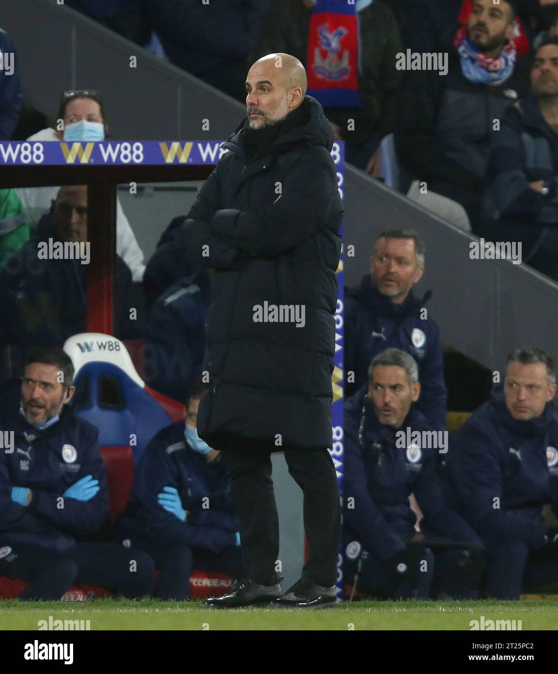 Josep Guardiola Manager of Manchester City against Crystal Palace ...
