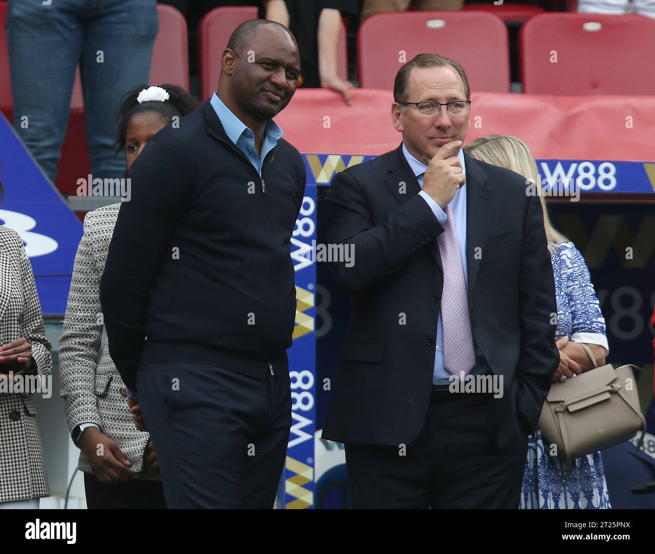 Patrick Vieria Manager of Crystal Palace chats with John Textor Co ...
