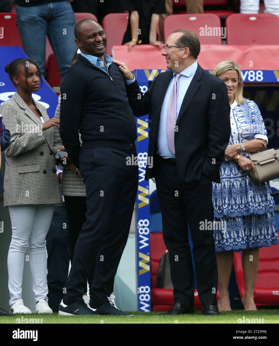 Patrick Vieria Manager of Crystal Palace chats with John Textor Co ...